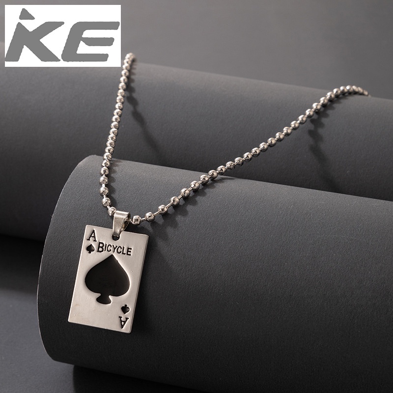 Hip Hop Jewelry Ace of Spades Necklace Letter Ball Chain for girls for ...