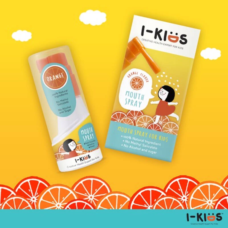 I-KIDS MOUTH SPRAY ORANGE 15 มล. ไอคิดส์ สเปรย์พ่นคอ สำหรับเด็ก รสส้ม ...