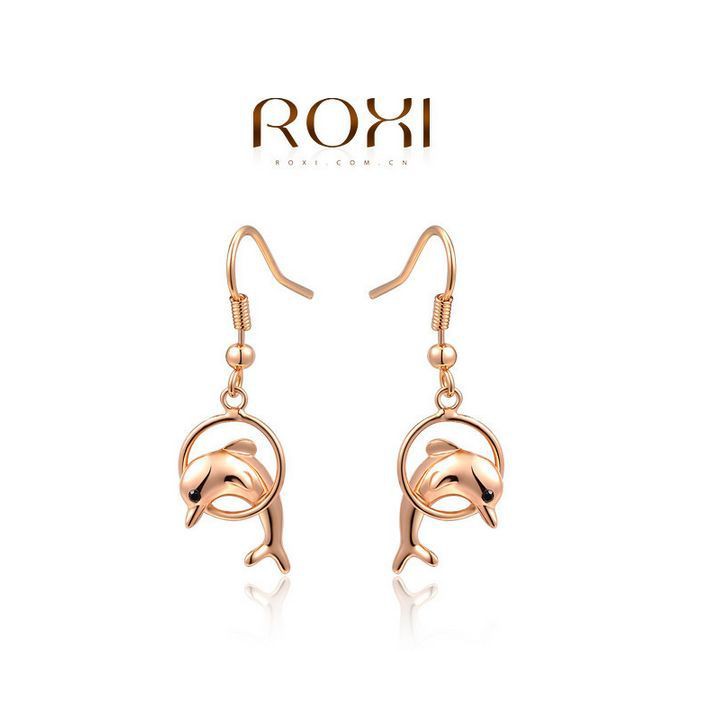 Roxi ต่างหูชุบทอง รูปปลาโลมา | Shopee Thailand
