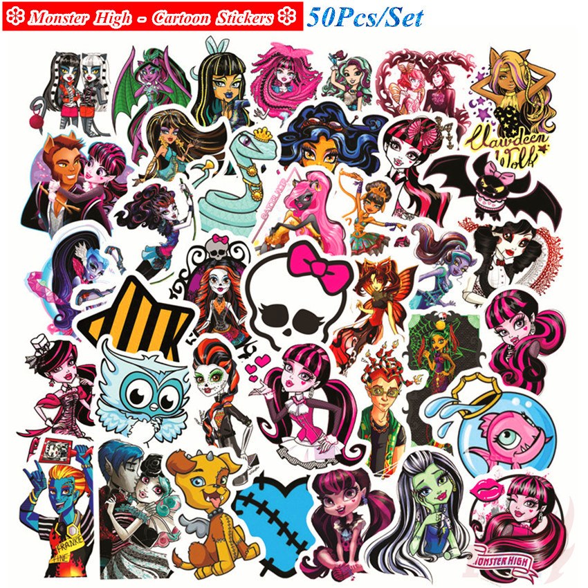 Monster High Series 01 Stickers 50Pcs/Set Waterproof DIY Fashion Decals ...