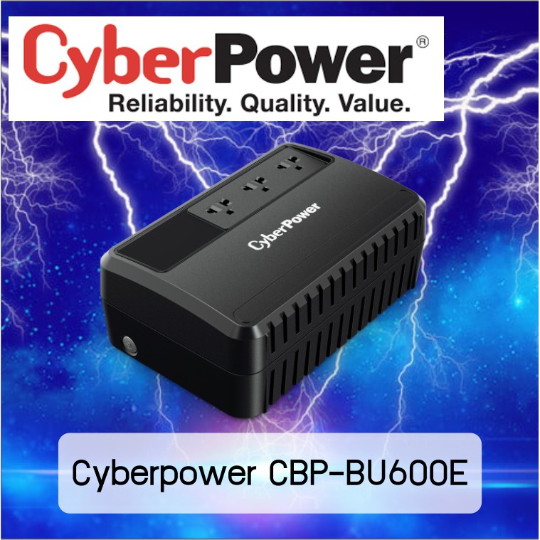 Cyberpower รุ่น CBP-BU600E เครื่องสำรองไฟ UPS CBP-BU600E 600VA/360W UPS ...