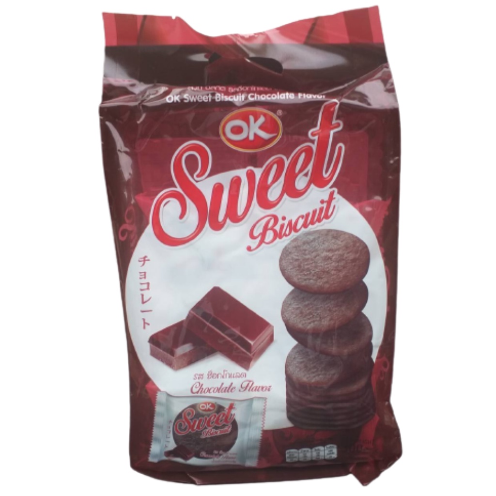 บิสกิตรสช็อกโกแลต ตรา โอเค OK Sweet Biscuit Chocolate Flavor 300 กรัม | Shopee Thailand
