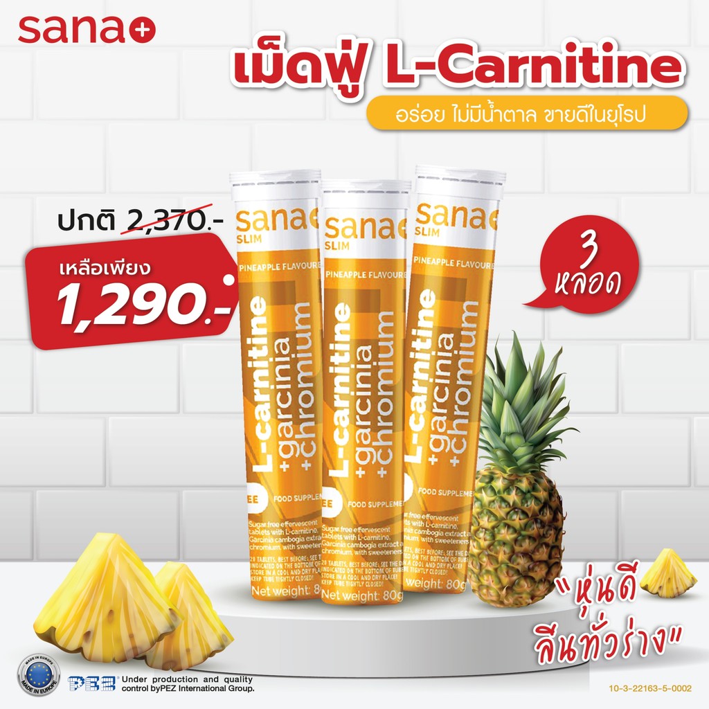 SanaPlus L-Carnitine , Garcinia , Chromium ซาน่าพลัส แอล-คาร์นิทีน การ ...