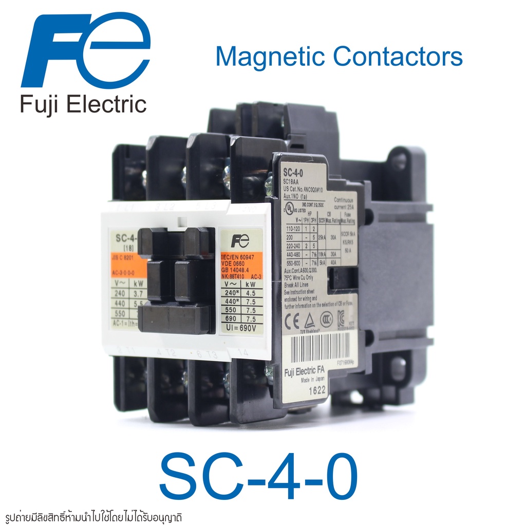FUJI SC-4-0 Fuji Electric MAGNETIC CONTACTORS Fuji Electric แมกเนติกคอนแทกเตอร์ FUJI SC-4-0 FUJI ...