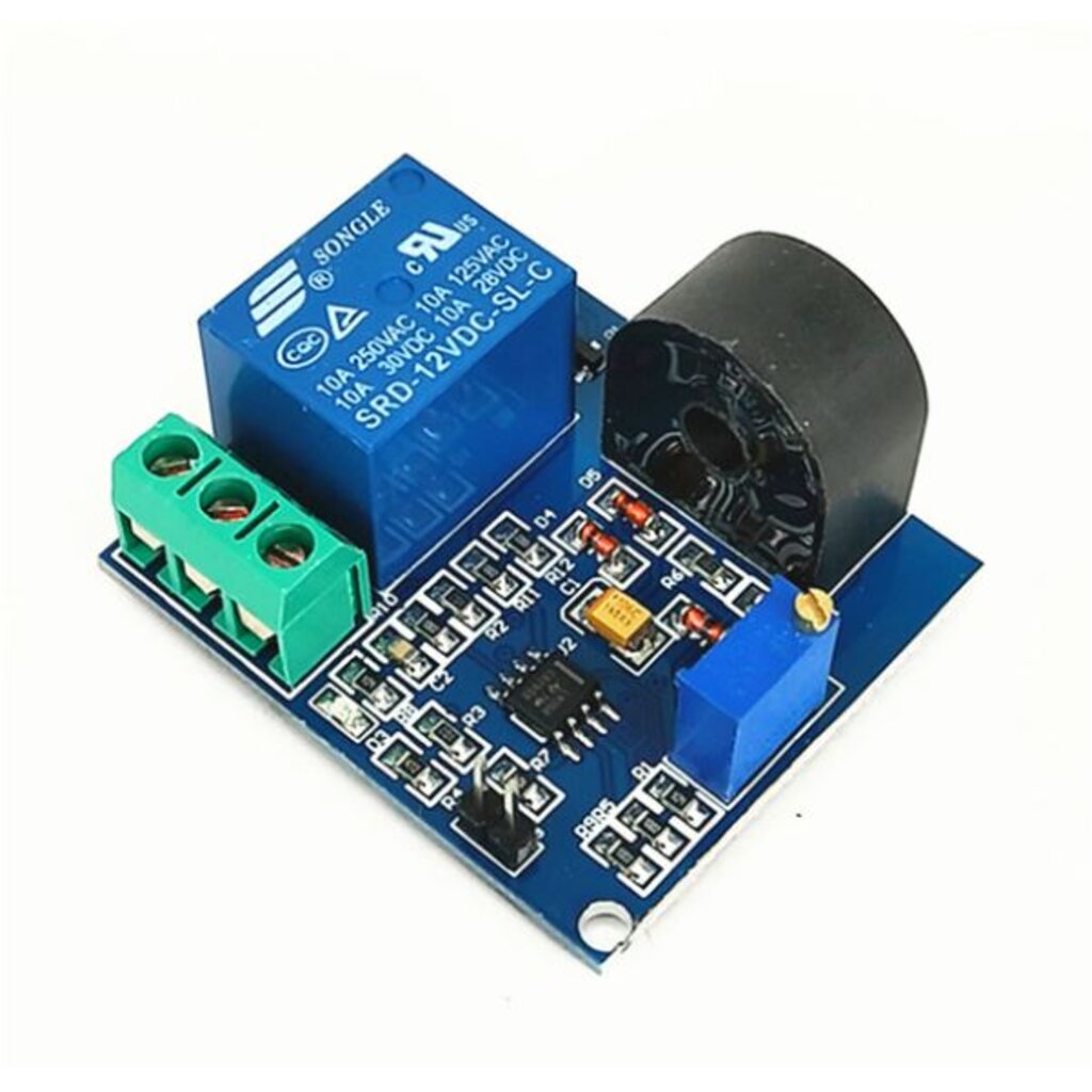 5A Overcurrent Protection Module AC Current Detection 12V relay module ...