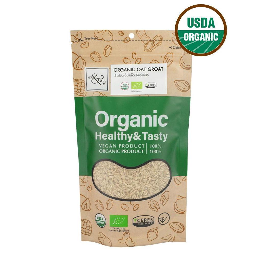 Mr. & Mrs. เมล็ดข้าวโอ๊ค ข้าวโอ๊ต Organic Oat Groat Oat Grain (500g) | Shopee Thailand