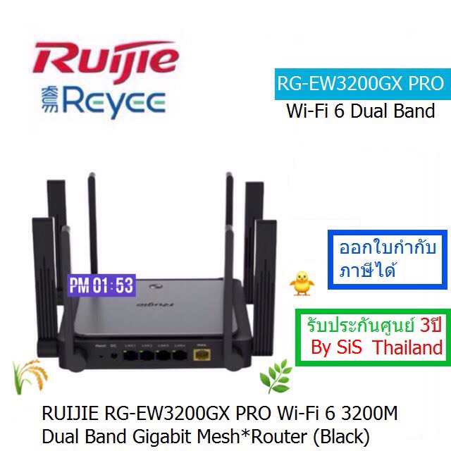 RUIJIE RG-EW3200GX PRO 3200M WI-FI 6 DUAL-BAND GIGABIT MESH ROUTER (RG ...