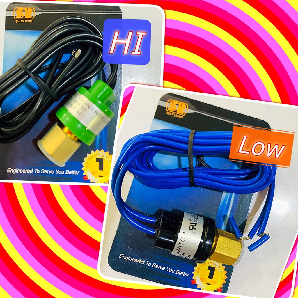 High,Low pressure switch ไฮ โล เพรสเชอร์สวิท (AUTO) ชนิดมีสาย | Shopee ...