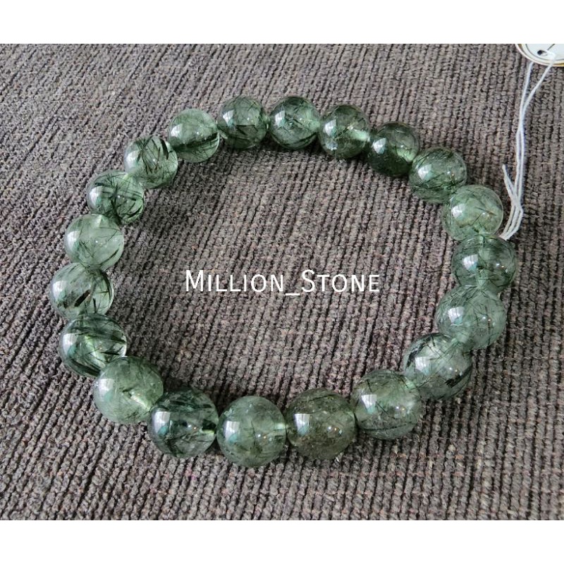 หินไหมเขียว (Green Rutilated Quartz) | Shopee Thailand