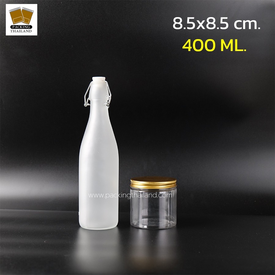 [ 1 ใบ ] กระปุกพลาสติก กระปุกพลาสติกใส ฝาเกลียวอลูมิเนียม สีทอง กระปุกPET ขนาด 300ml 400ml 500ml ...
