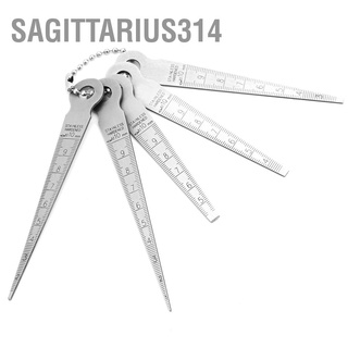 Sagittarius314 1 Set Stainless Steel Welding Taper Feeler Gauge Rulers ...