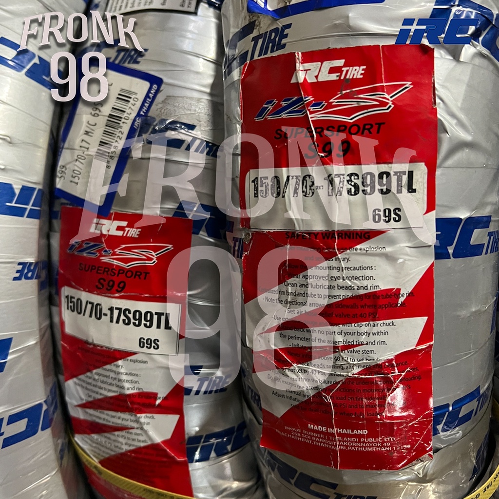 IRC IZ-Ss S99T ขอบ17 TL ยางรถมอเตอร์ไซค์ : CBR ,R3 ,Z300 ,NINJA ,WAVE ,MIO | Shopee Thailand