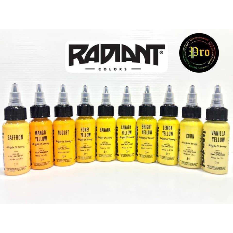 สีสัก Radiant Colors Tattoo Ink 1 oz yellow green | Shopee Thailand