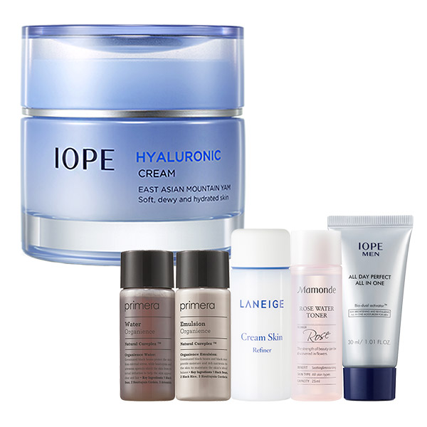 [IOPE] Hyaluronic Cream 50ml + AMOREPACIFIC Basic Care 5 types | Shopee ...