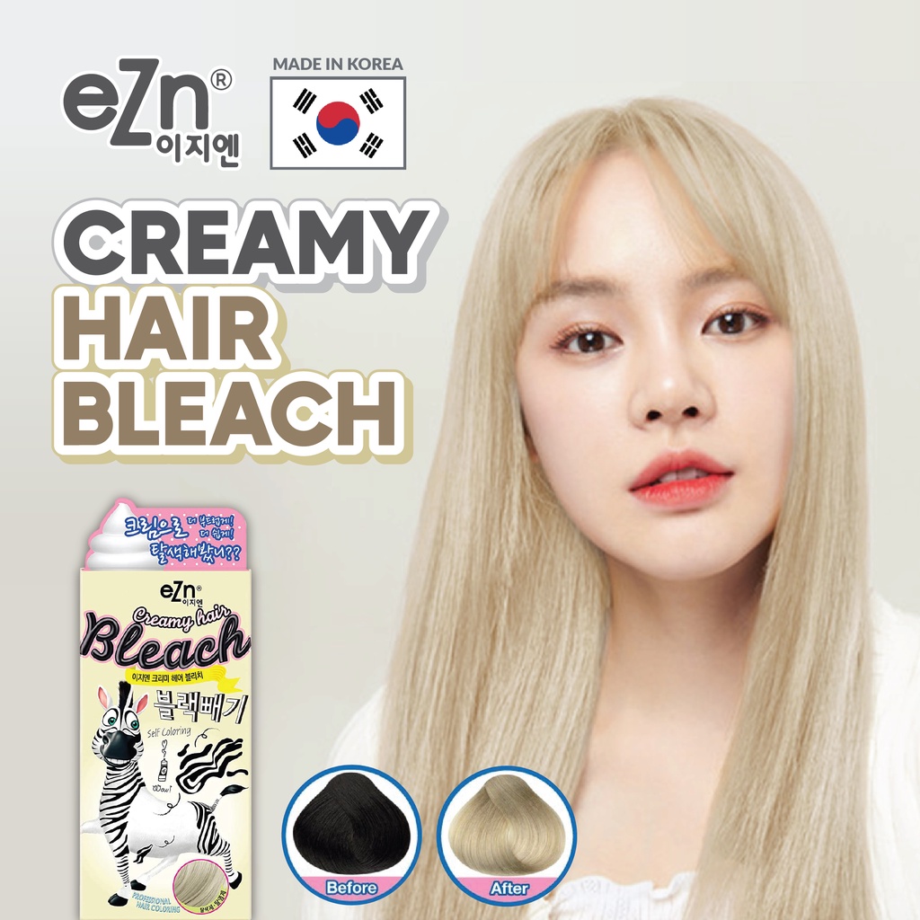 ครีมเปลี่ยนสีผมจากเกาหลี eZn Creamy Hair Bleach / easy DIY Dye Hair ...