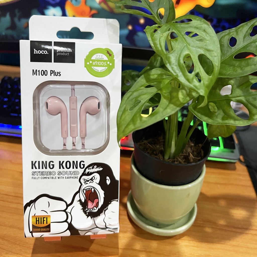 [รับประกัน 6 เดือน] หูฟังมีสาย Hoco M100 Plus ฟังเพลง คุยโทรศัพท์ หัว ...