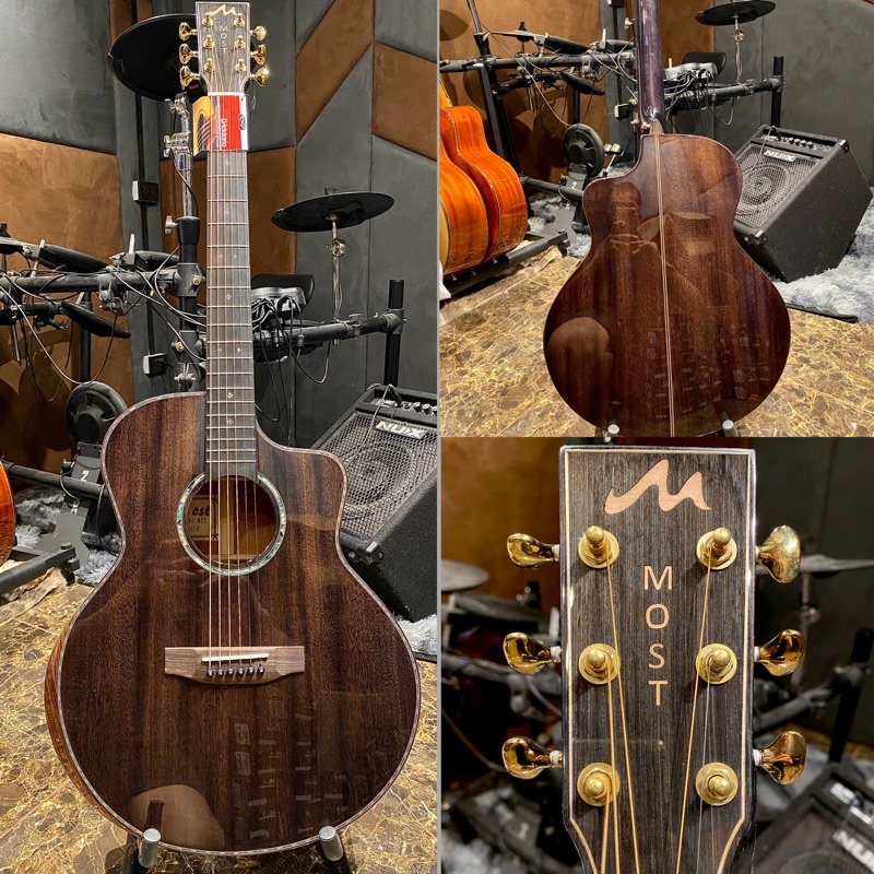 กีต้าร์โปร่ง Most M-03 all solid ไม้แท้ทั้งตัว ขนาด41นิ้ว มีอาร์มเรส ...
