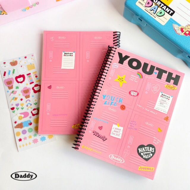 DADDY | Youth Notebook สมุดโน๊ตสันเกลียว ปกแข็ง ลายตู้ล็อคเกอร์ ...