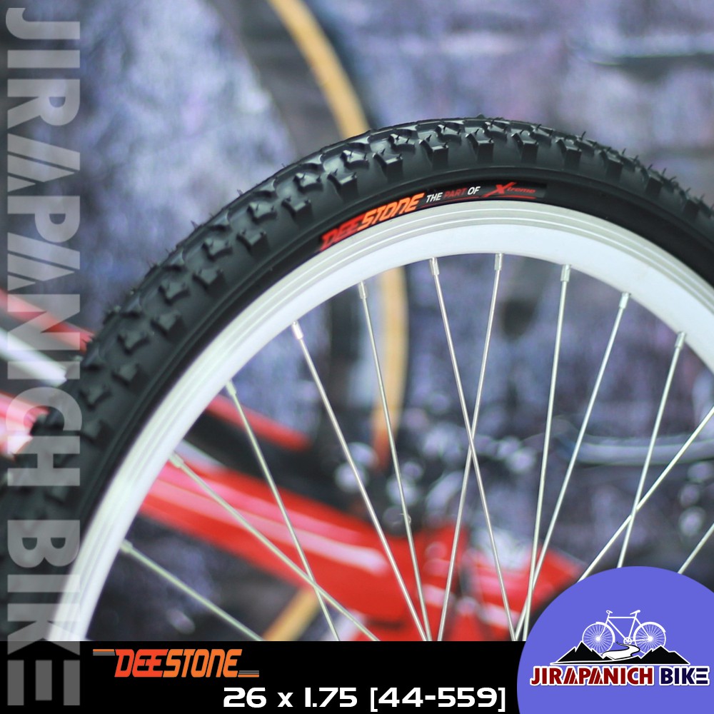 (ลดสูงสุด 120.- พิมพ์ WKSHFI )ยางนอกจักรยาน 26 นิ้ว ลายไฟและลายวิบาก DEESTONE ขนาด 26 x1.75 (44 ...