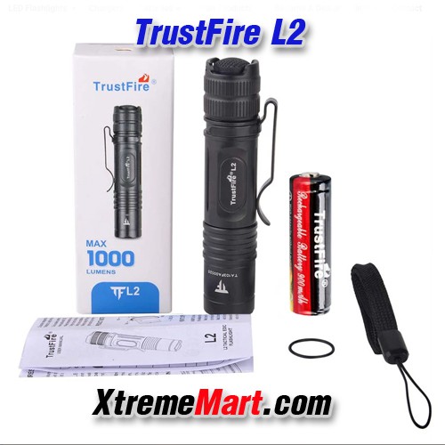 ไฟฉายขนาดเล็ก TrustFire L2 XPL HD LED 1000LM 2 Modes EDC Tactical ...