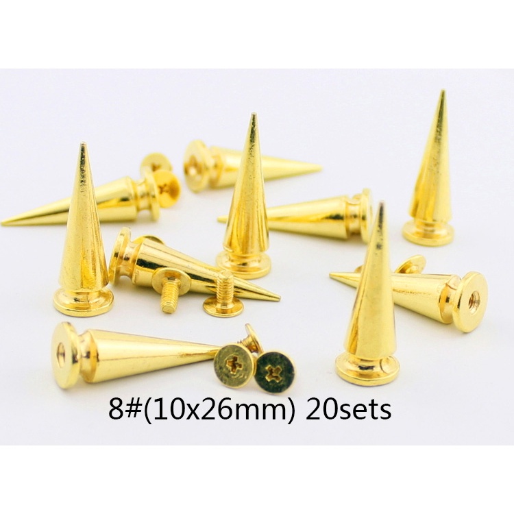 หมุดสีทอง หลายขนาด สําหรับงานหนัง งานฝีมือ กระดุม และเข็ม สําหรับแพทช์ ...