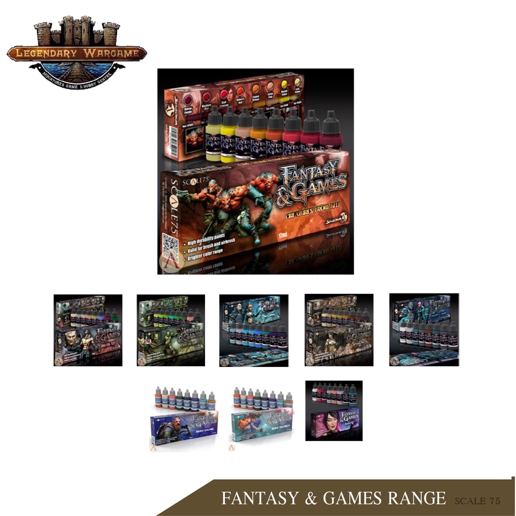 [พร้อมส่ง] SCALE 75 : PAINT SETS FANTASY & GAMES เซตสีอะคริลิคสูตรน้ำ ...