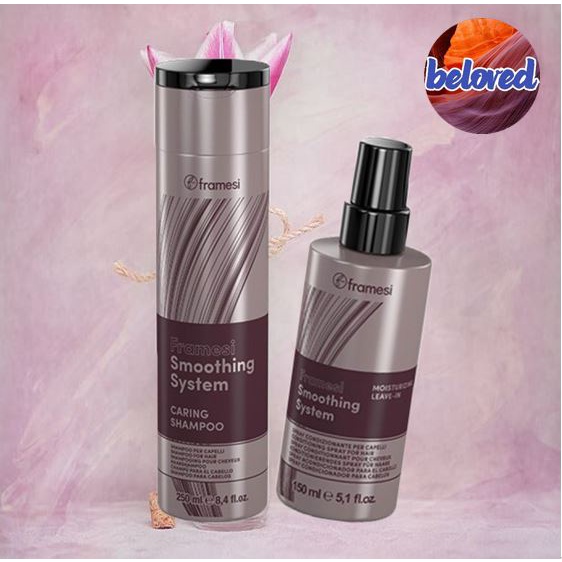 Framesi Smoothing System Caring Shampoo/Moisturizing Leave-In 250/150 ml แชมพู และอาหารผม เพื่อ ...
