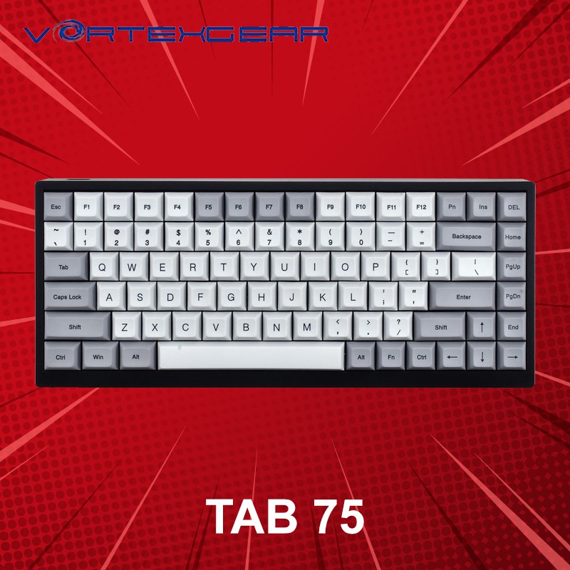 คีย์บอร์ด Vortexgear รุ่น Tab 75 (ภาษาอังกฤษ) ประกันศูนย์ 3 เดือน | Shopee Thailand