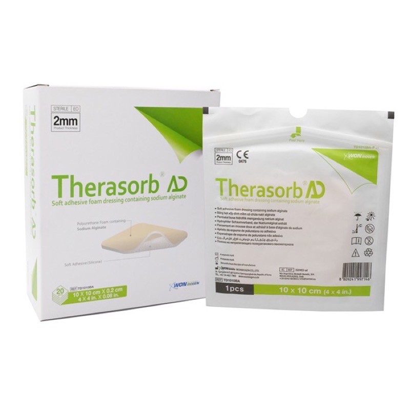 Therasorb AD 10x10x0.2cm (1แผ่น)โฟมปิดแผลแบบมีกาวในตัว | Shopee Thailand