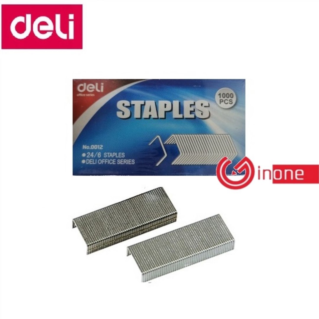 Deli 0012 ลวดเย็บกระดาษ No.3 24/6 | Shopee Thailand