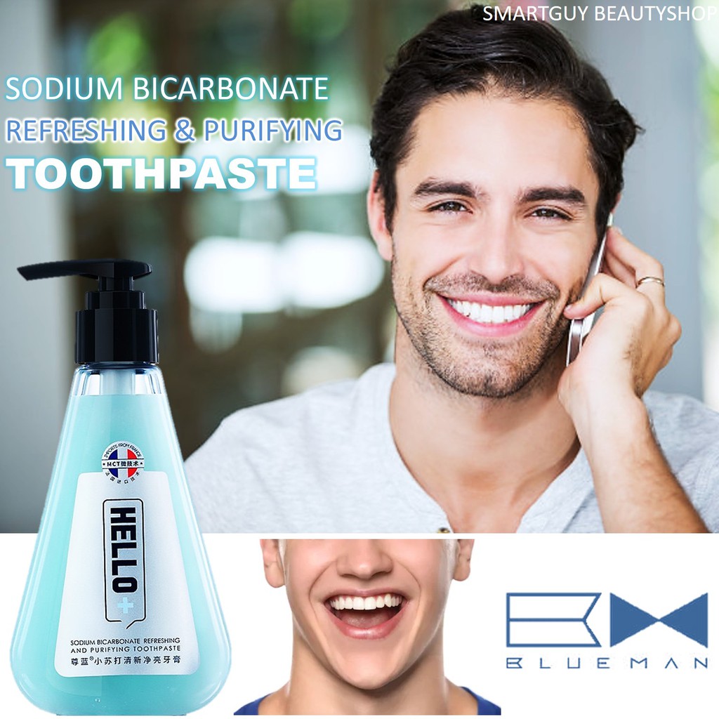 BlueMan Hello Sodium Bicarbonate Refreshing And Purifying Toothpaste ...