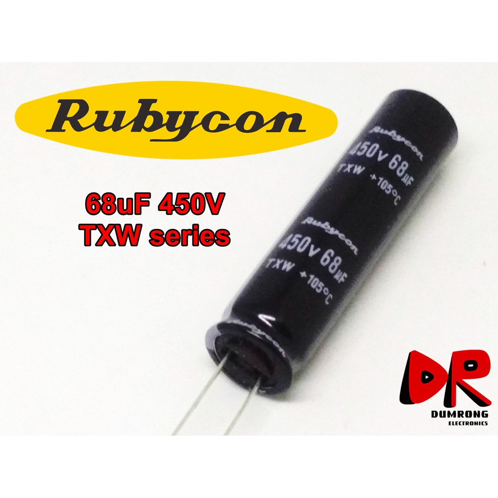 (2 ชิ้น) 68uF 450V capacitor ตัวเก็บประจุ Rubycon TXW , QXW | Shopee ...
