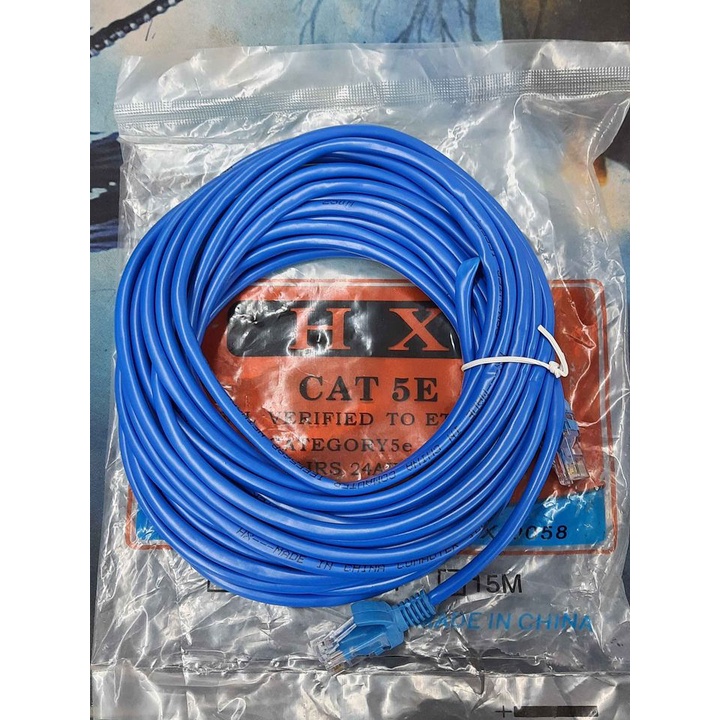 LAN 10 เมตร แบบสำเร็จเข้าหัวแล้ว ใช้งานได้เลย เป็นสาย CAT 5 ใช้งานดี ...