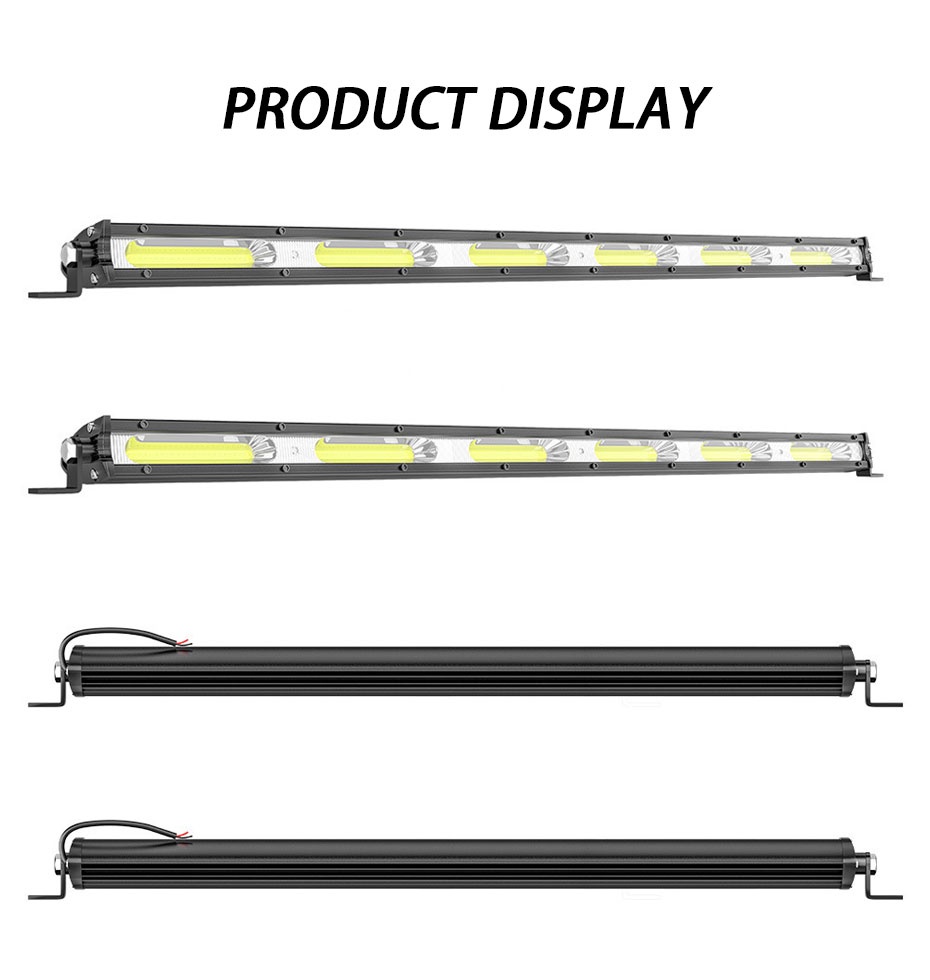 SEAMETAL บางเฉียบ ไฟ LED ทำงานรถยนต์ 12V 24V LED COB Light Bar แถบไฟไฟ ...