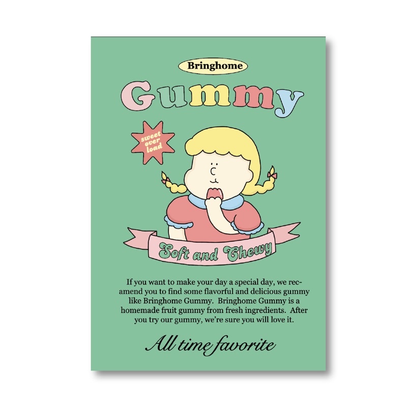 Bringhome Candy Shop Collection Postcard A5 โปสการ์ดลายร้านลูกอม สำหรับ ...