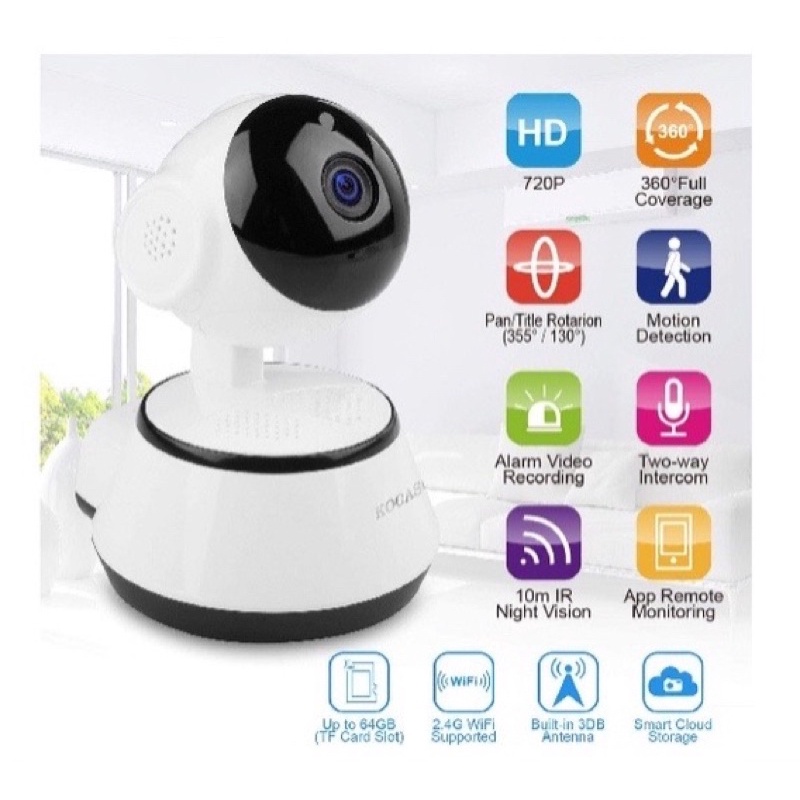 V380 กล้องวงจรปิด IP Camera 780P HD อินเตอร์คอมสองทาง Wifi อัจฉริยะ ...