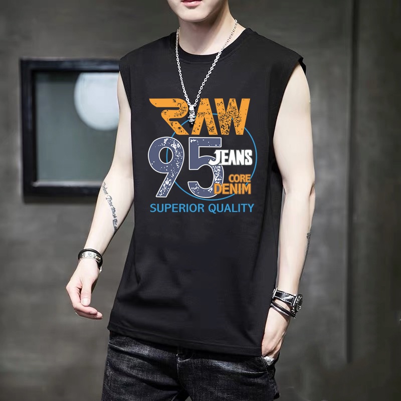 amaazon88 เสื้อแขนกุดผู้ชาย เสื้อกล้ามผู้ชาย เสื้อคอกลมแฟชั่นสำหรับ ...