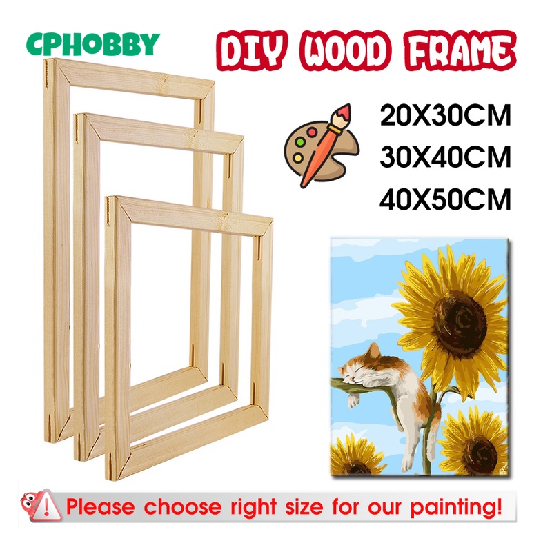 โครงไม้ เพ้นท์ตามจำนวน ขนาด 40x50ซม. DIY กรอบไม้. | Shopee Thailand