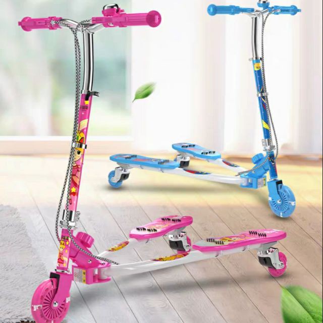 Children Foldable Swing Tricycle Scooter With Wing Thrust Motion ...