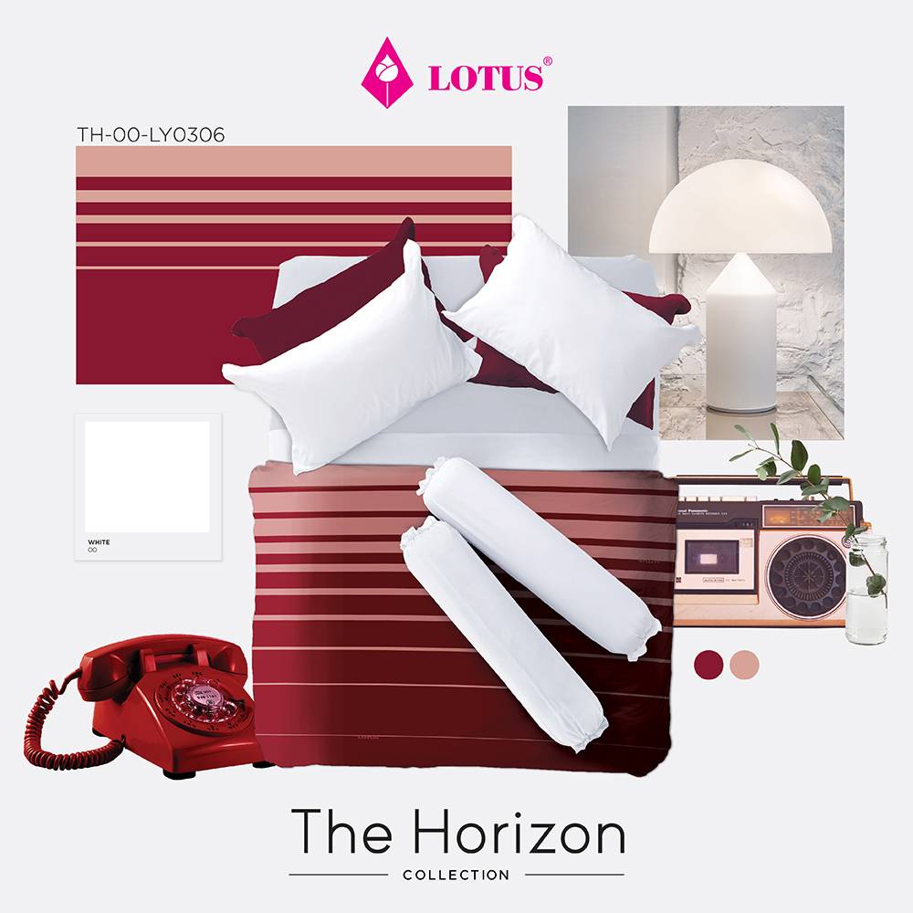 Lotus ชุดผ้าปู+ผ้านวม The Horizon Collection ชุดผ้าปูที่นอนในโทน Solid ...