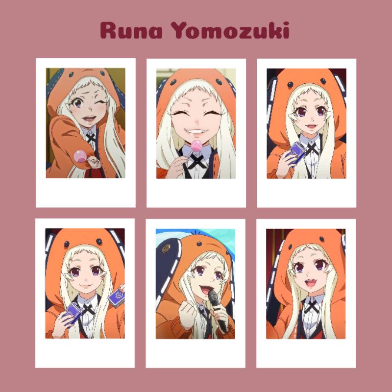 โพลารอยด์อะนิเมะ kakegurui Yumeko Jabami Mary Saotome Kirari Ririka momobami runa ikishima ...