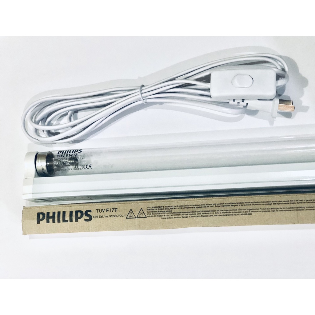 ชุดหลอดฆ่าเชื้อ PHILIPS LAMP TUV F17T8 18W T8 UVC GERMICIDAL (ยาว 60 ...