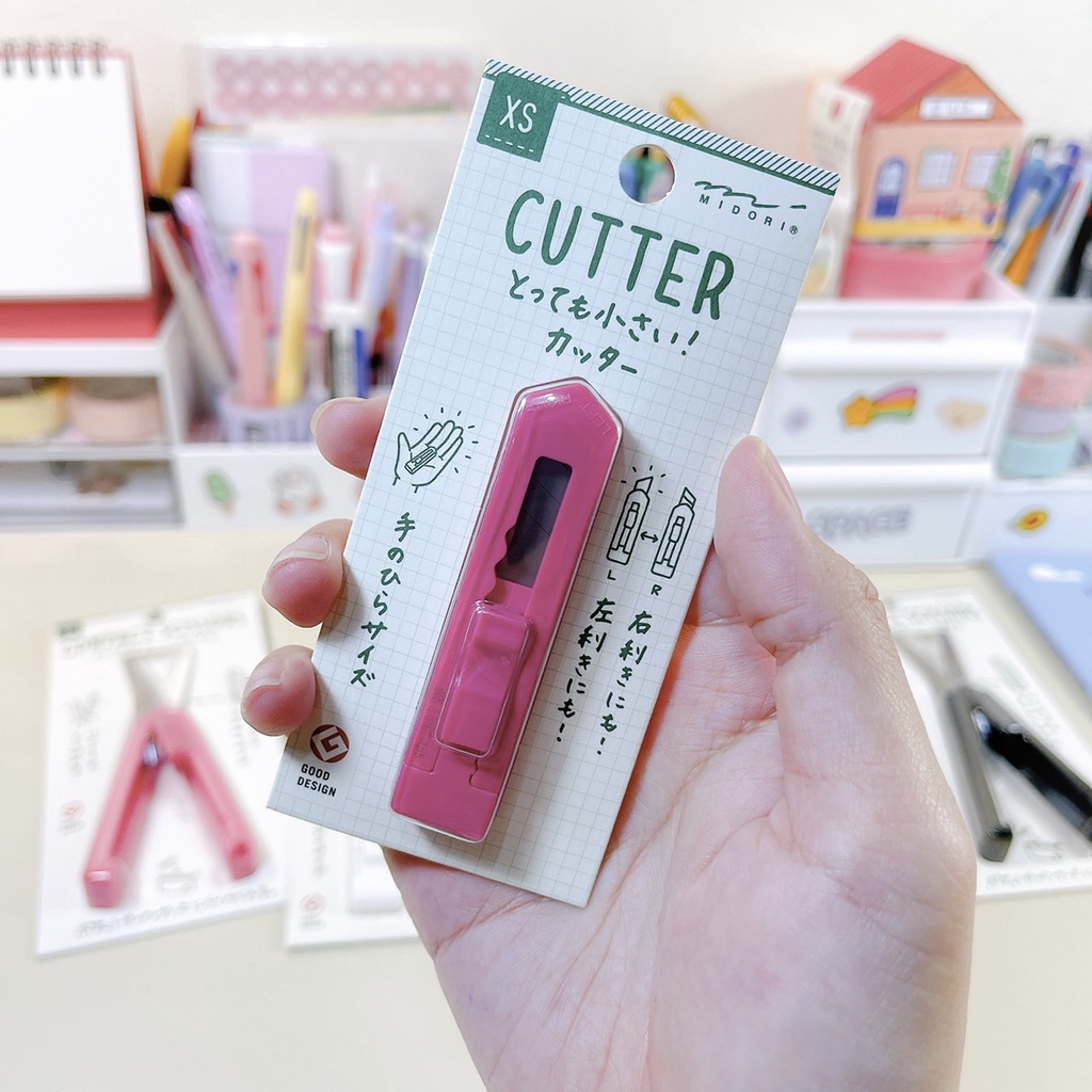 Midori XS Compact Scissors กรรไกรพับได้ / Cutter มีดคัตเตอร์ (ขนาดพกพา ...