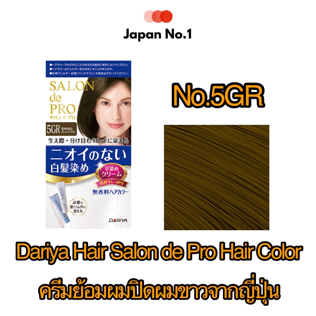 Dariya Hair SALON de Pro Hair Color ครีมย้อมสีผม นำเข้าจากญี่ปุ่น ไม่มี ...