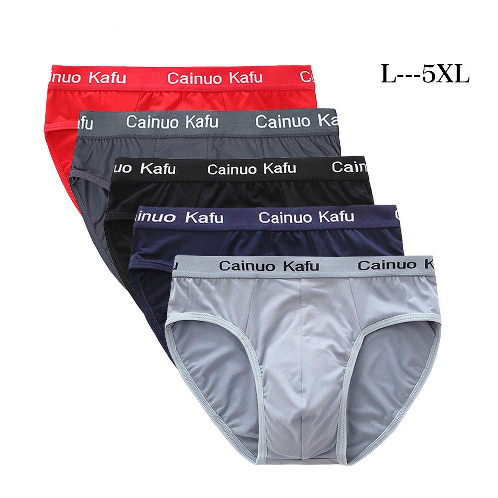 กางเกงชั้นในผู้ชาย ผ้าโพลีเอสเตอร์ สีพื้น ขนาดใหญ่ ไซซ์ L-5XL | Shopee Thailand