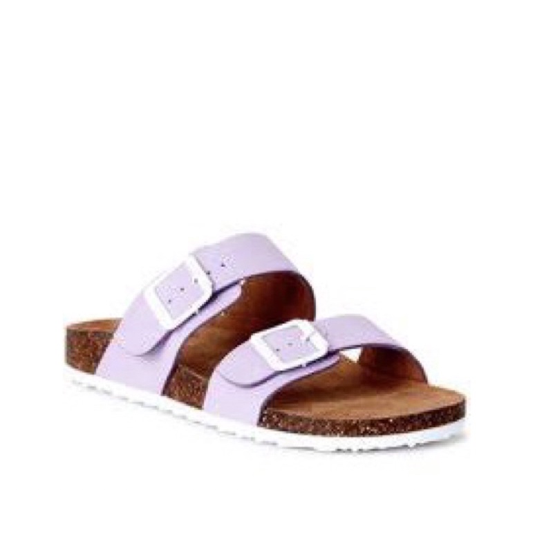 Time and True Sandals รองเท้าหัวเข็มขัด สีม่วง | Shopee Thailand