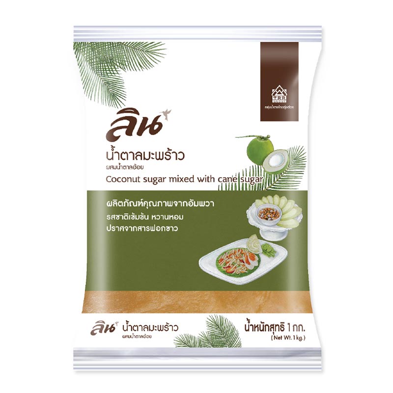 พร้อมส่ง! ลิน น้ำตาลมะพร้าวผสมน้ำตาลอ้อย 1 กก. Lin Coconut Sugar Mixed ...