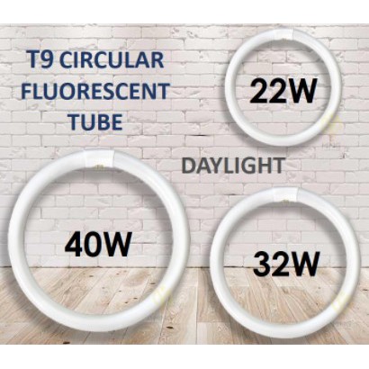 T9 แหวนวงกลมหลอดฟลูออเรสเซนต์ 40w 32w 22w ไฟเพดานรอบเดย์ไลท์สีขาวอบอุ่น | Shopee Thailand