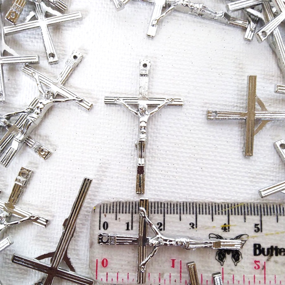 Cross Pendulum จี้ Cross Per GRADE Corpus Body Jesus Inri นิกเกิลสาย ...
