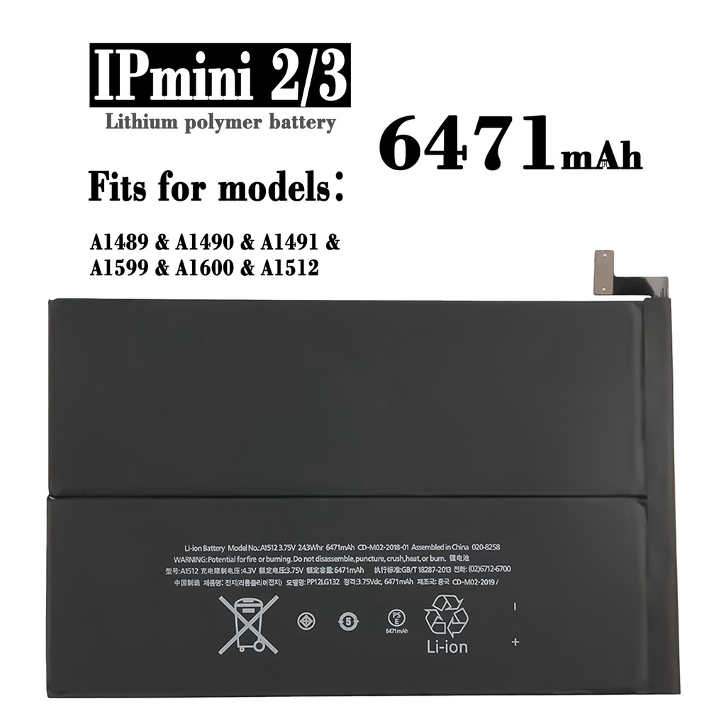 แบตเตอรี่ mini 2 mini 3 A1489 A1490 A1491 A1599 A1560 A1512 Battery ...